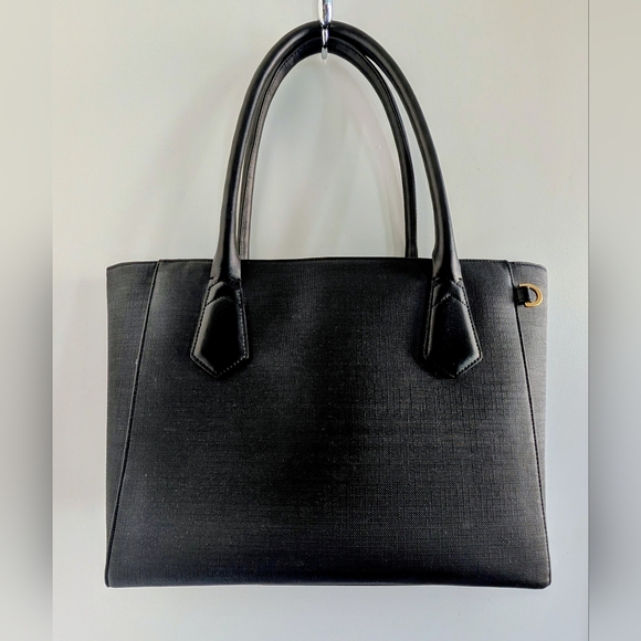 Dagne Dover | Bags | Dagne Dover Allyn Leather Laptop Tote Onyx Large ...